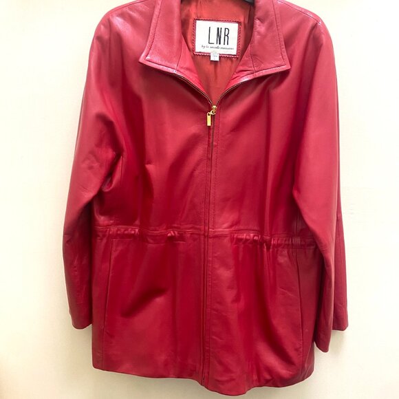 LNR | Jackets & Coats | Lnr Red Leather Jacket Womens Size Large | Poshmark